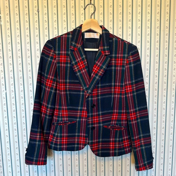 Pendleton | Jackets & Coats | Vintage Pendleton Tartan Blazer Spring ...
